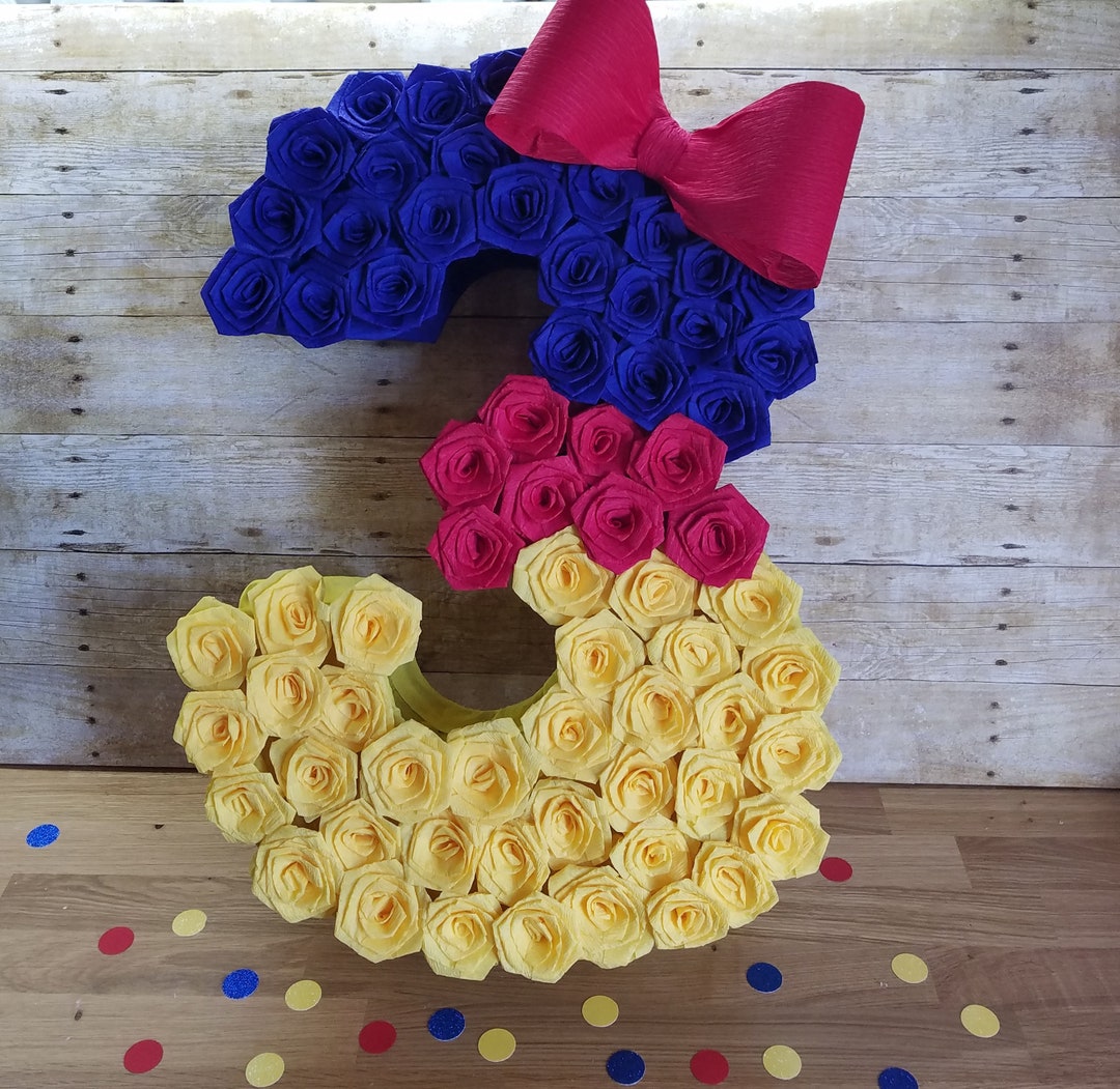 Snow White Pinata Inspired ,number Three Pinata,snow White Inspired ...