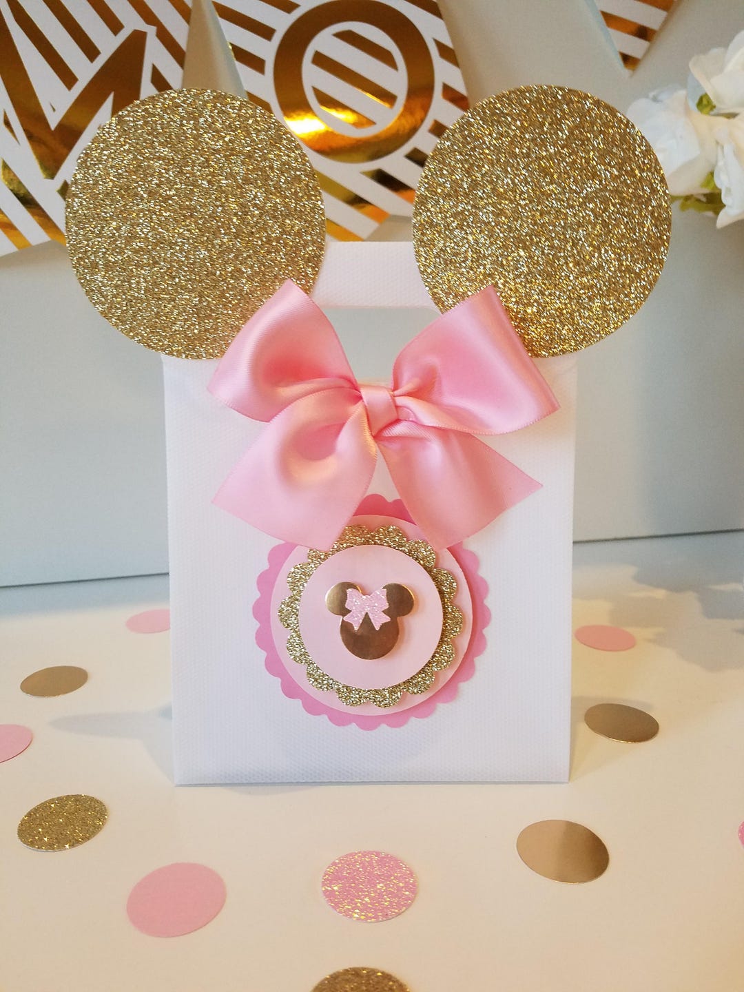 Pink and Gold Minnie Mouse Bags!gold Minnie Mouse Party Favors,gold ...