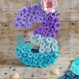 Number 3 Piñata ,mermaid Pinata , Mermaid Party Decoration ... - Etsy