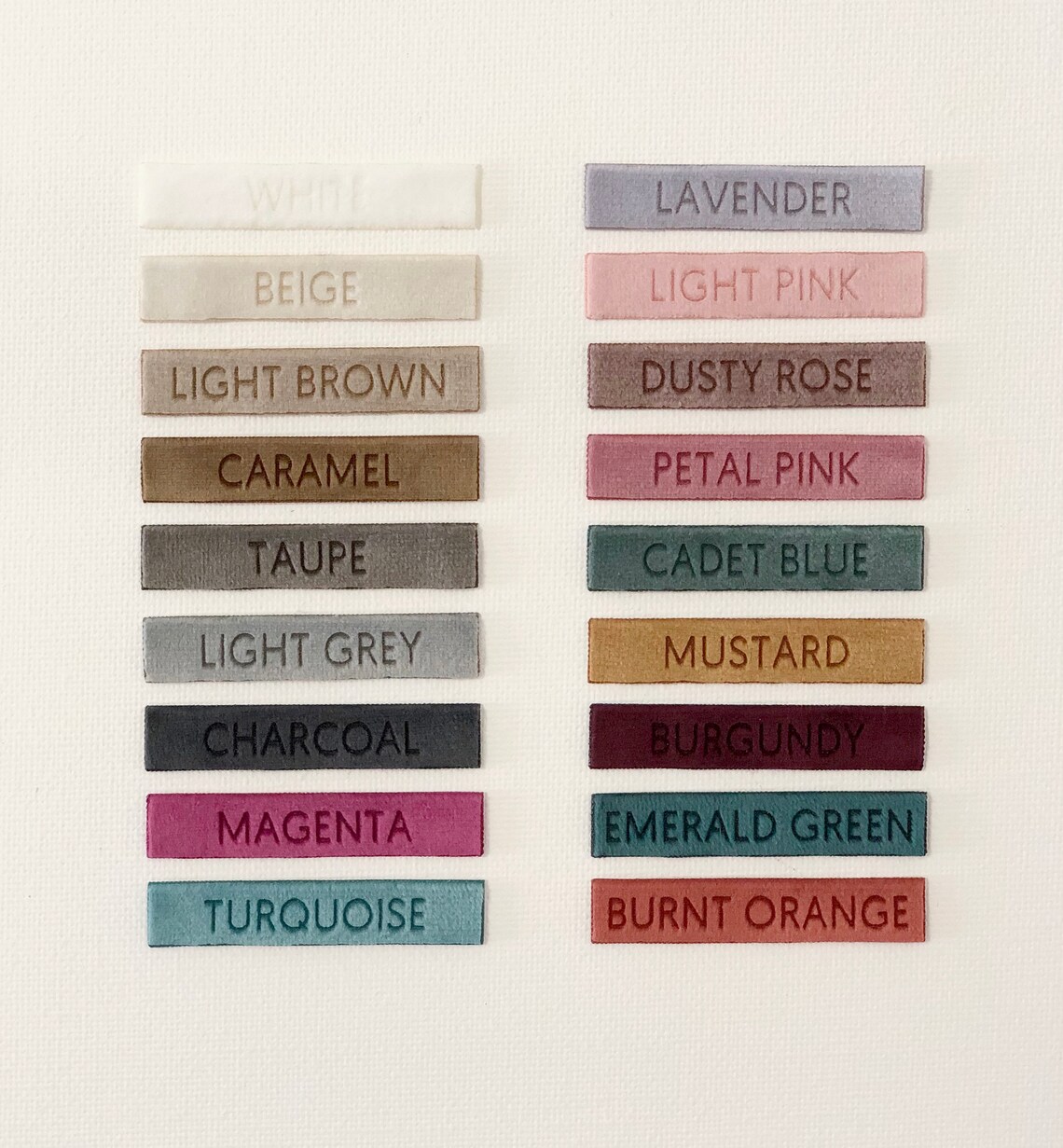 LUX Velvet Custom Labels 7cm X 1.2cm - Etsy