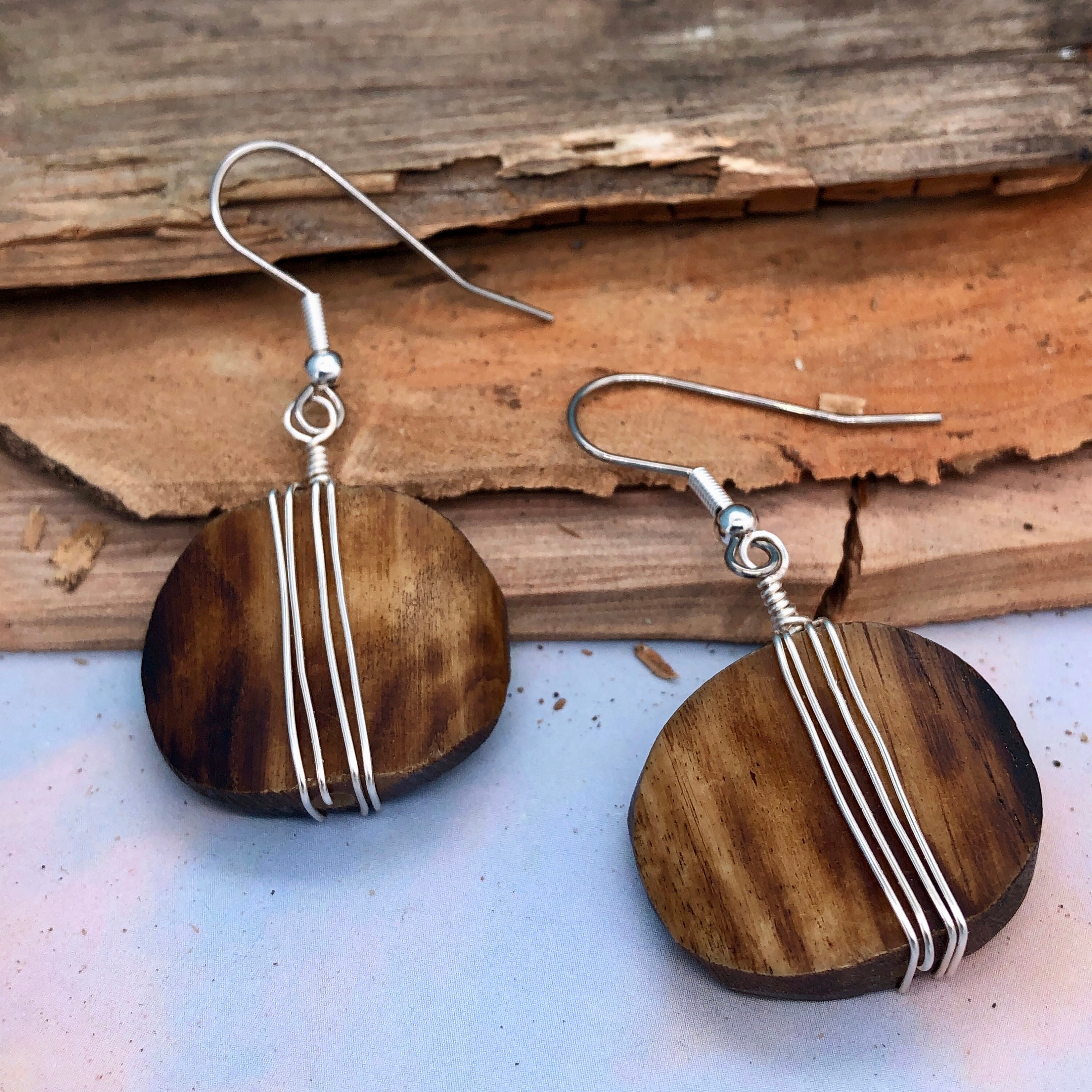 Camel Bone Earring, Bone Earrings, Wire Wrapped Camel Bone Earrings ...