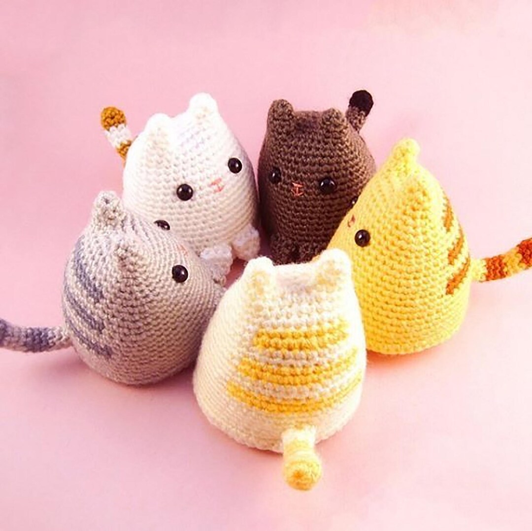 Cute Cat, Dumpling Cat Kitty Amigurumi Crochet Pattern Digital Crochet ...