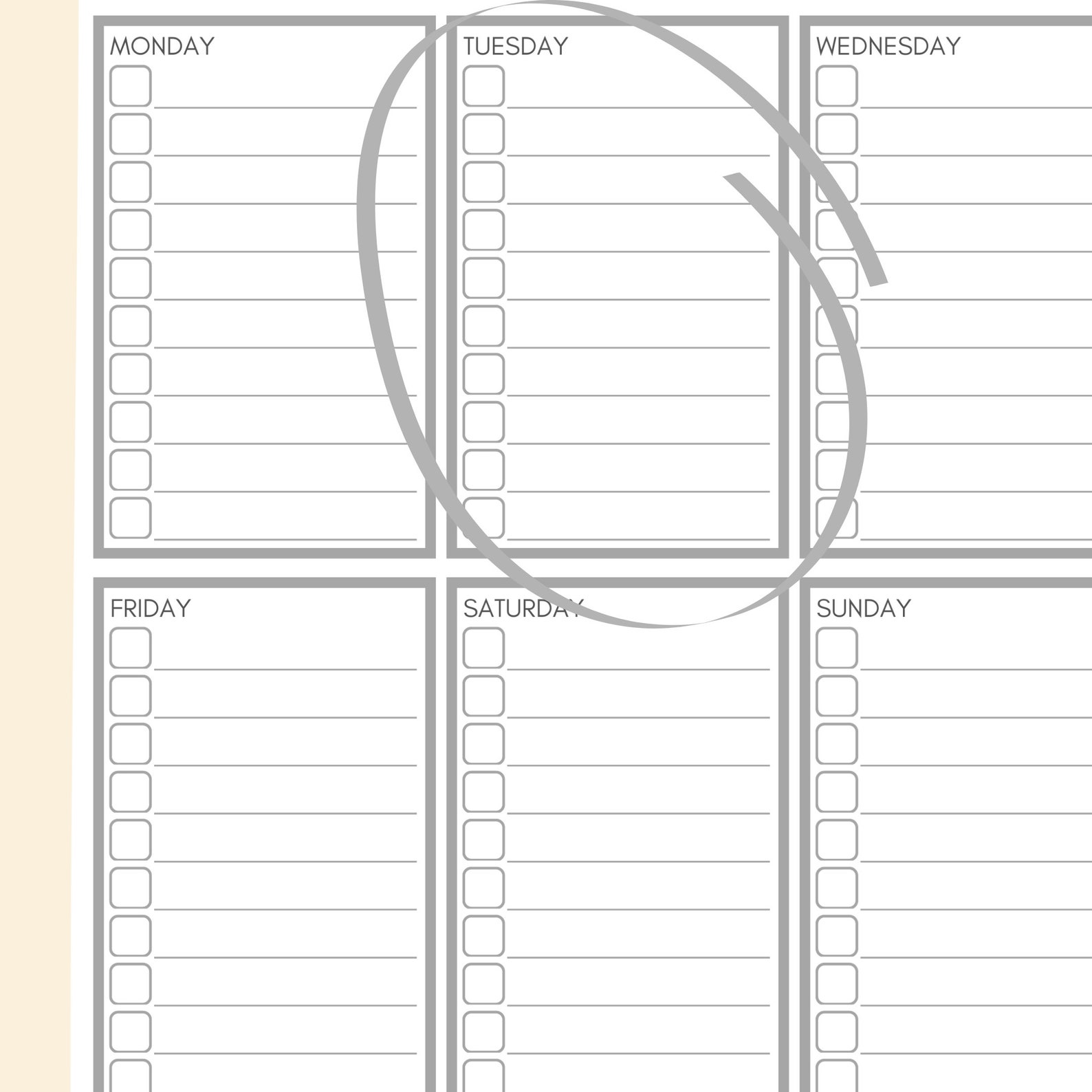 Weekly & Daily Checklist, Fillable PDF, Printable Checklist, Task ...