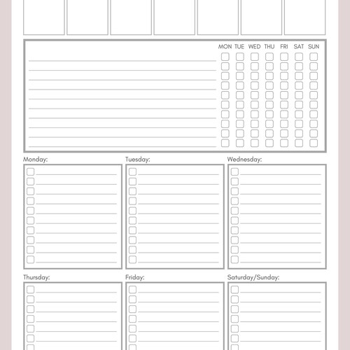 Printable Daily and Weekly to Do Lists Task List Printable - Etsy