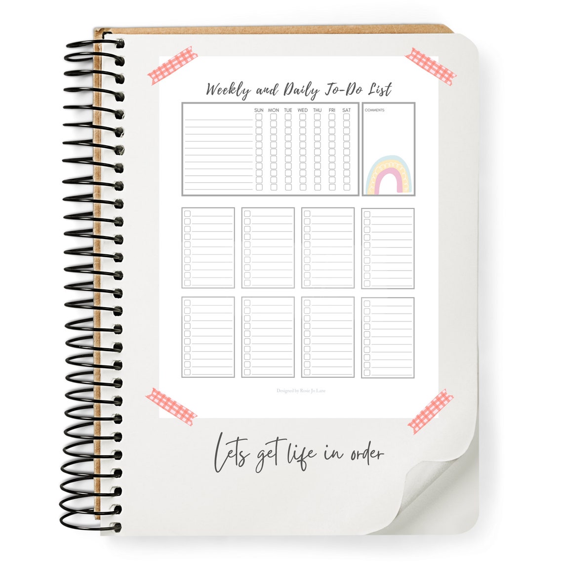 Self-customizable Weekly & Daily Checklist Fillable PDF - Etsy