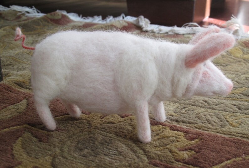Needle Felted Wool Pig Hog - Etsy