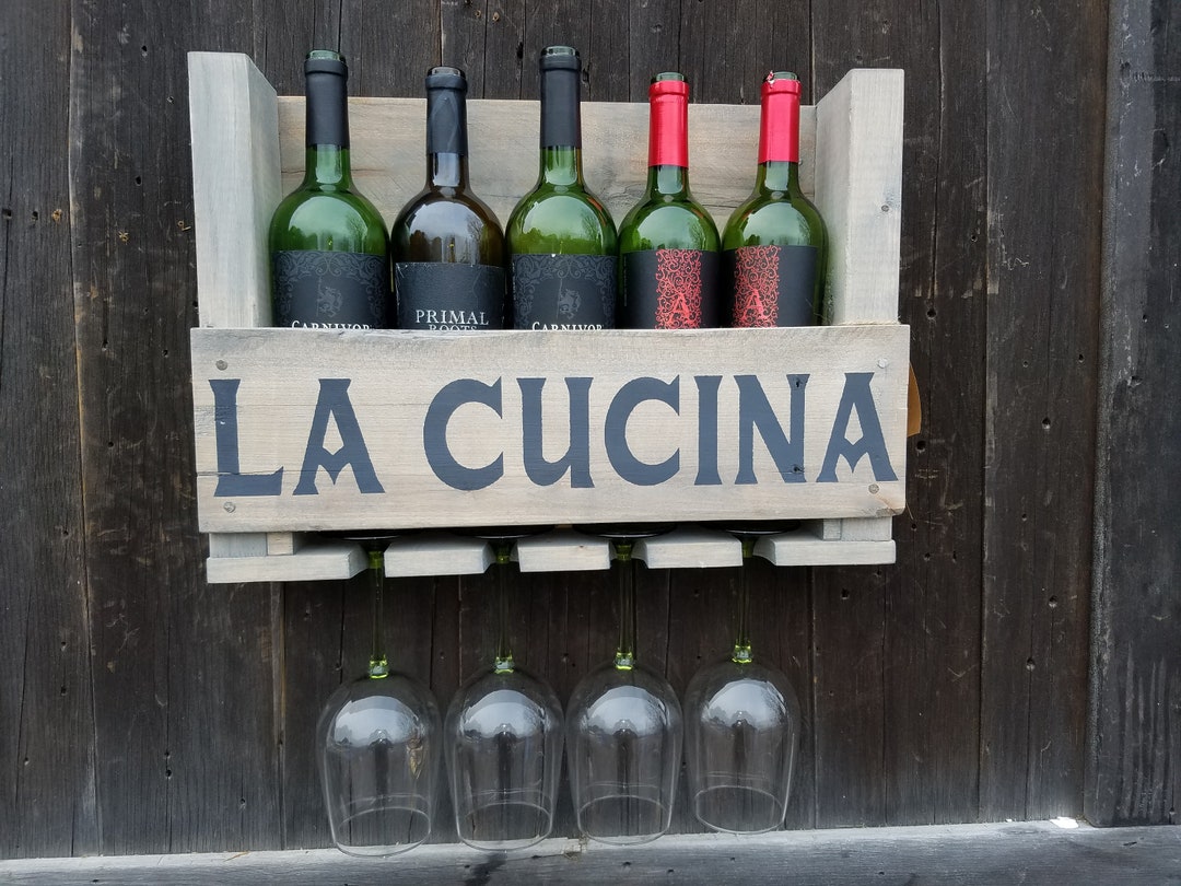 Hand Painted Wine Rack, Ready to Ship, Wall Wine Rack, Personalized ...