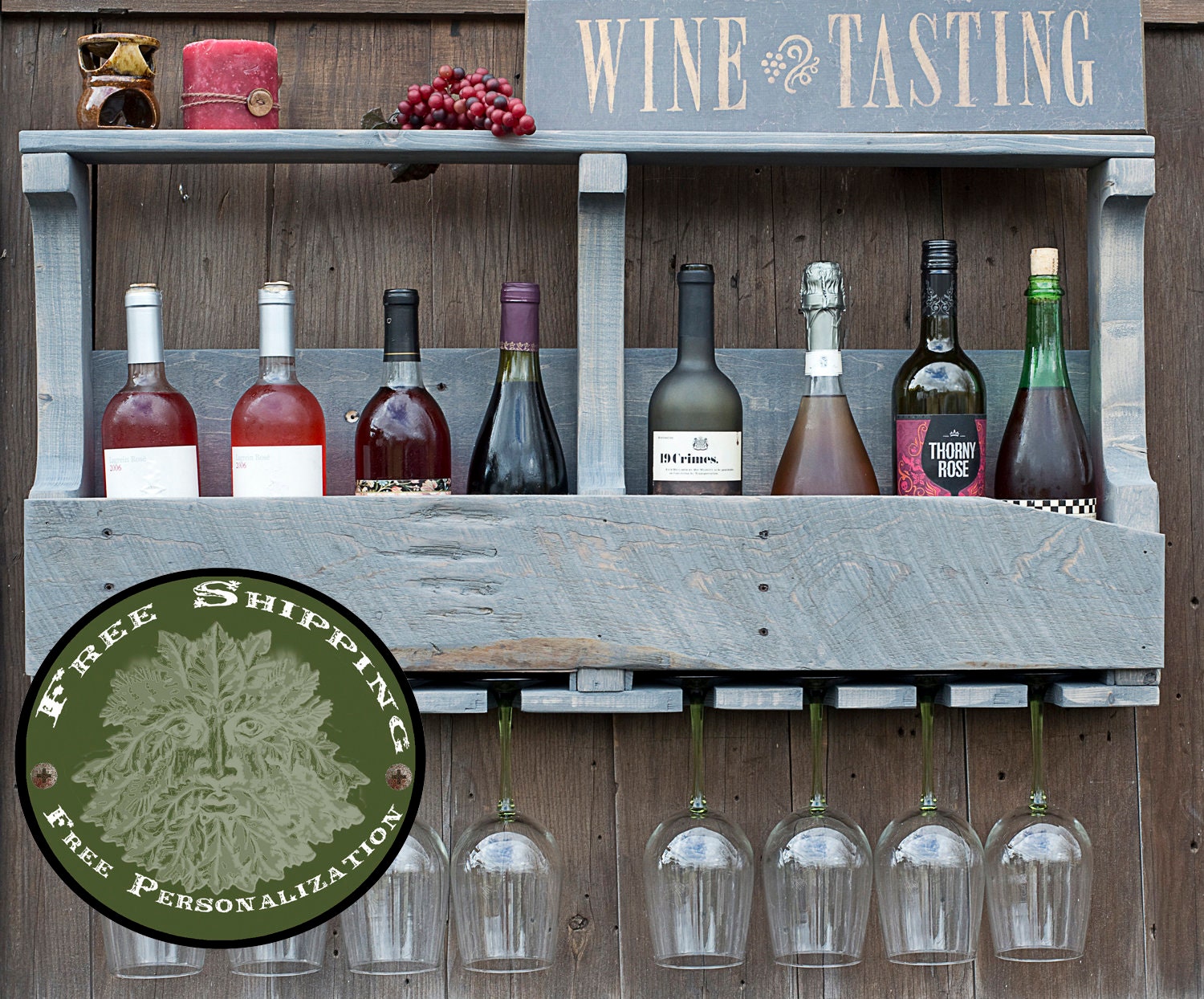 Wine Gift Wood Wine Rack Wall Wine Rack Wine Rack Shelf | Etsy