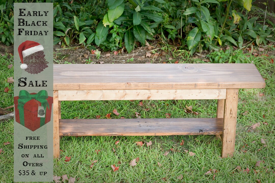Rustic Wood Entryway Bench With Storage Farmhouse Dining - Etsy