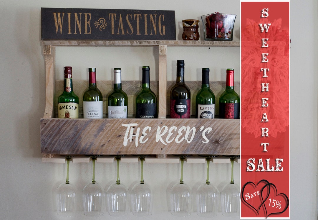 Personalized Gift Wine Rack Shelf Pallet Wine Rack Wine - Etsy