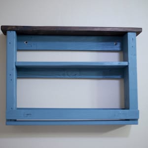 Bathroom Shelf/ Two Tone Shelf / Wall Shelf / Floating Shelf / Wooden ...