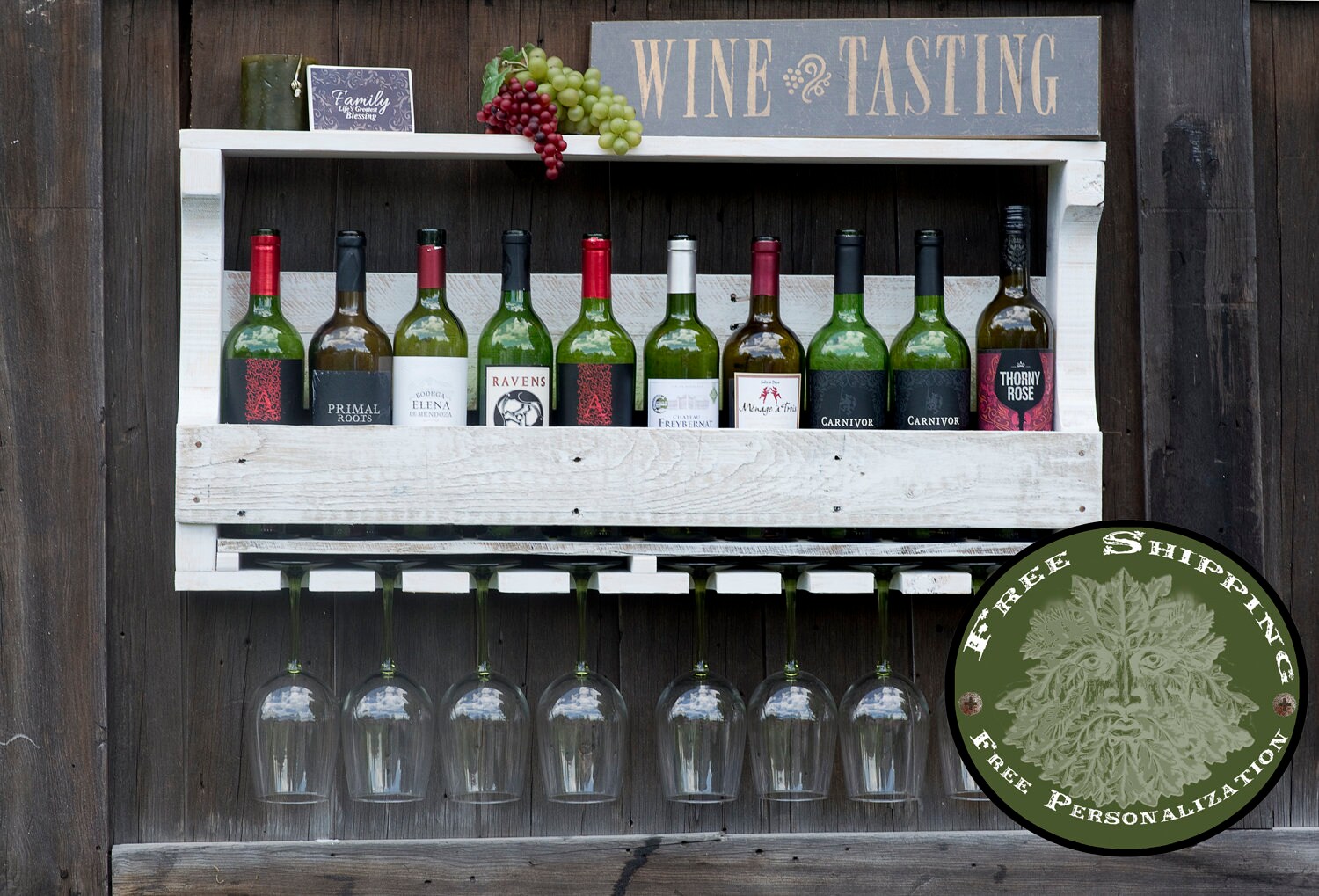 Wine Gift Wood Wine Rack Wall Wine Rack Wine Rack Shelf | Etsy