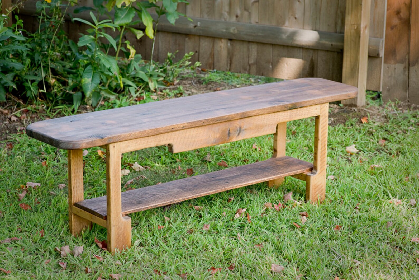 Pallet Wood Entryway Bench With Storage, Farmhouse Dining Bench ...