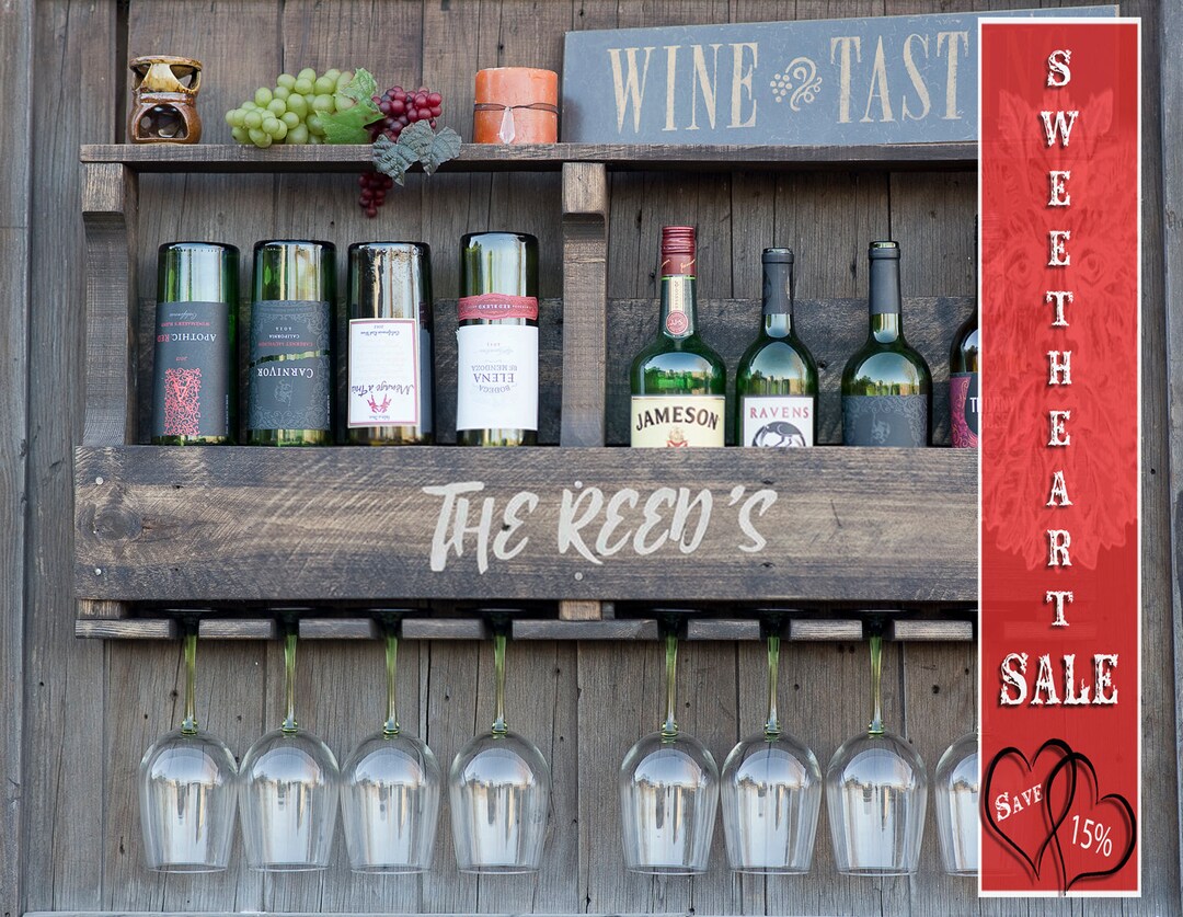 8 Bottle Wine Rack Inverted Wall Mounted Wine Rack / Wine Glass Rack ...