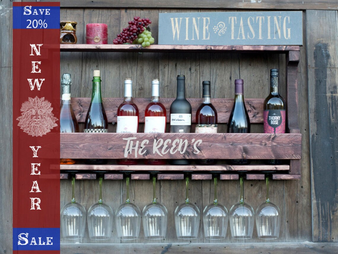 Wine Rack Modern Wine Rack Wall Mounted Wood Wine Rack - Etsy
