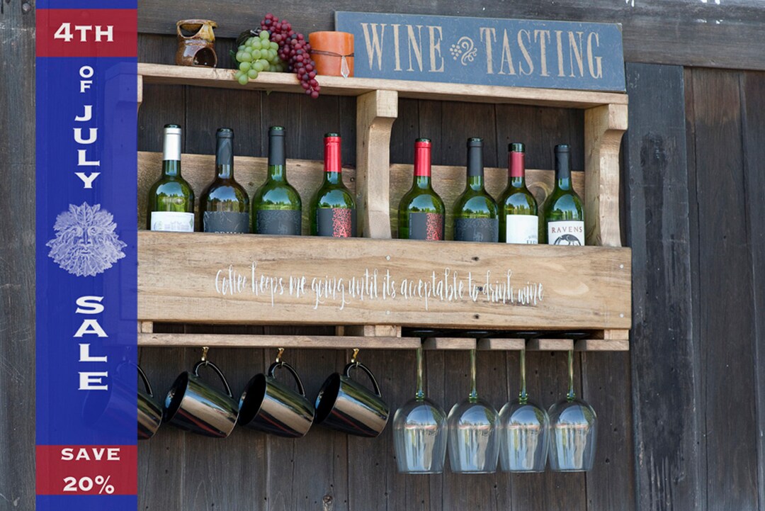 Personalized Gift Wedding Gift Wine Rack Gift Rustic Wine Rack Wedding ...