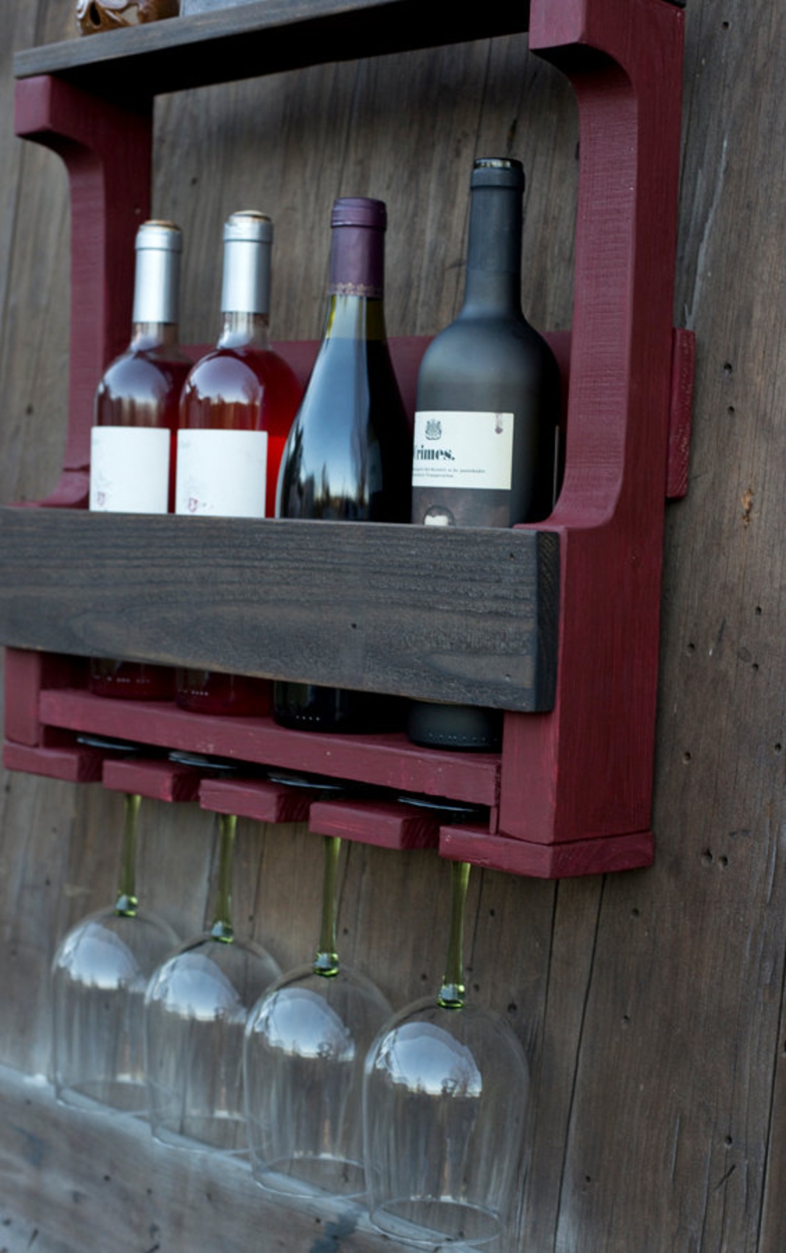 Personalized Gift/ Wine Rack/ Unique Wine Racks / Wall Wine | Etsy