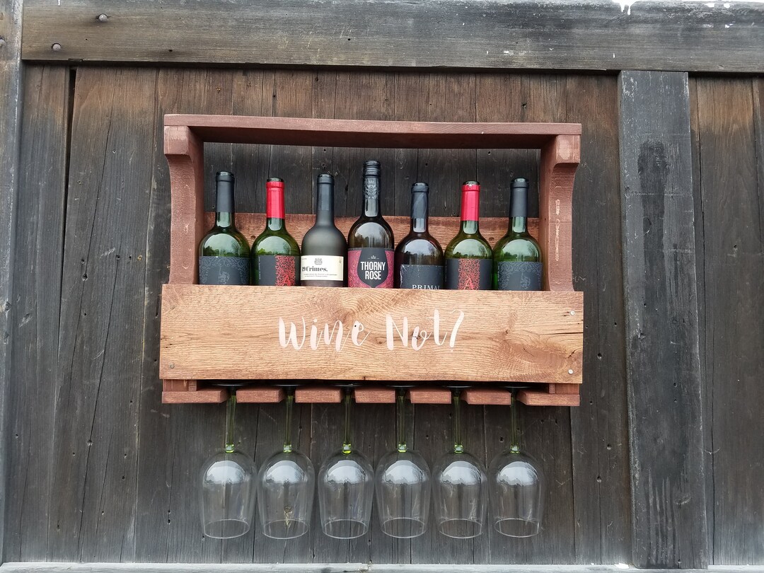 Hand Painted Wine Rack, Ready to Ship, Wall Wine Rack, Personalized ...