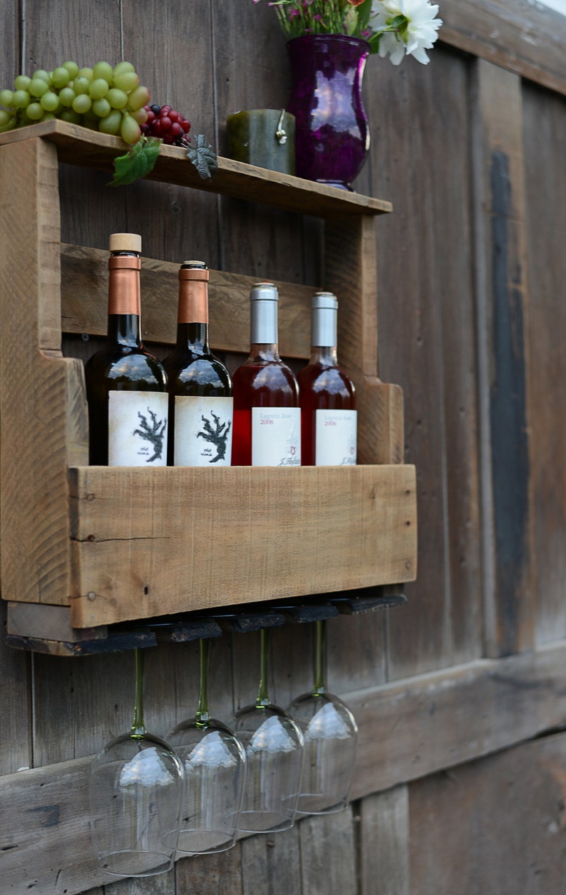 Rustic Wine Rack Handmade Wine Rack Pallet Wine Rack | Etsy