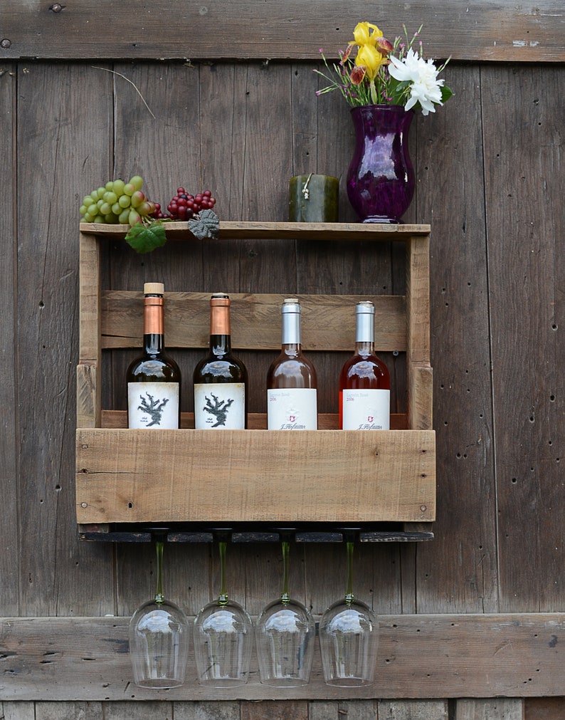 Rustic Wine Rack Handmade Wine Rack Pallet Wine Rack - Etsy