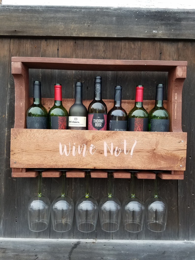 Hand Painted Wine Rack Ready to Ship Wall Wine Rack - Etsy