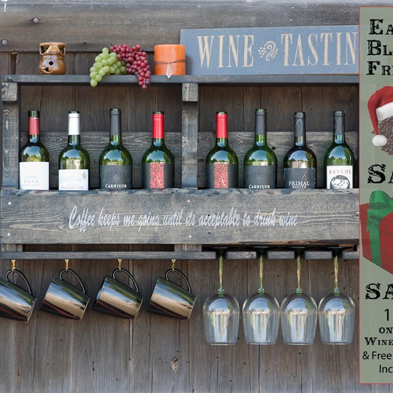 Rustic Wine Rack - Etsy
