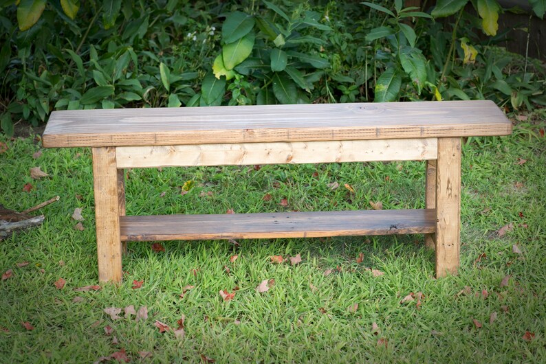 Rustic Wood Entryway Bench With Storage Farmhouse Dining - Etsy