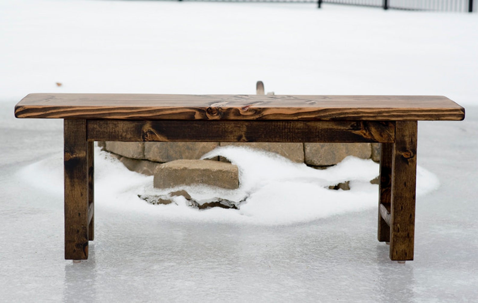 Rustic Wood Entryway Bench Farmhouse Dining Bench Industrial Wooden ...