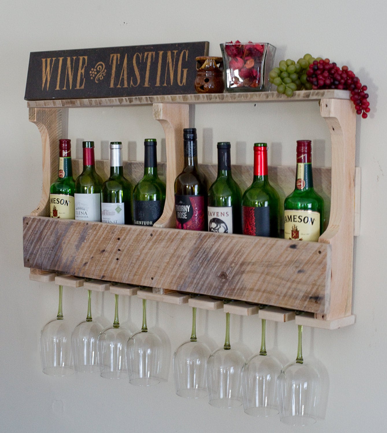 Personalized Gift Wine Rack Shelf Pallet Wine rack Wine | Etsy