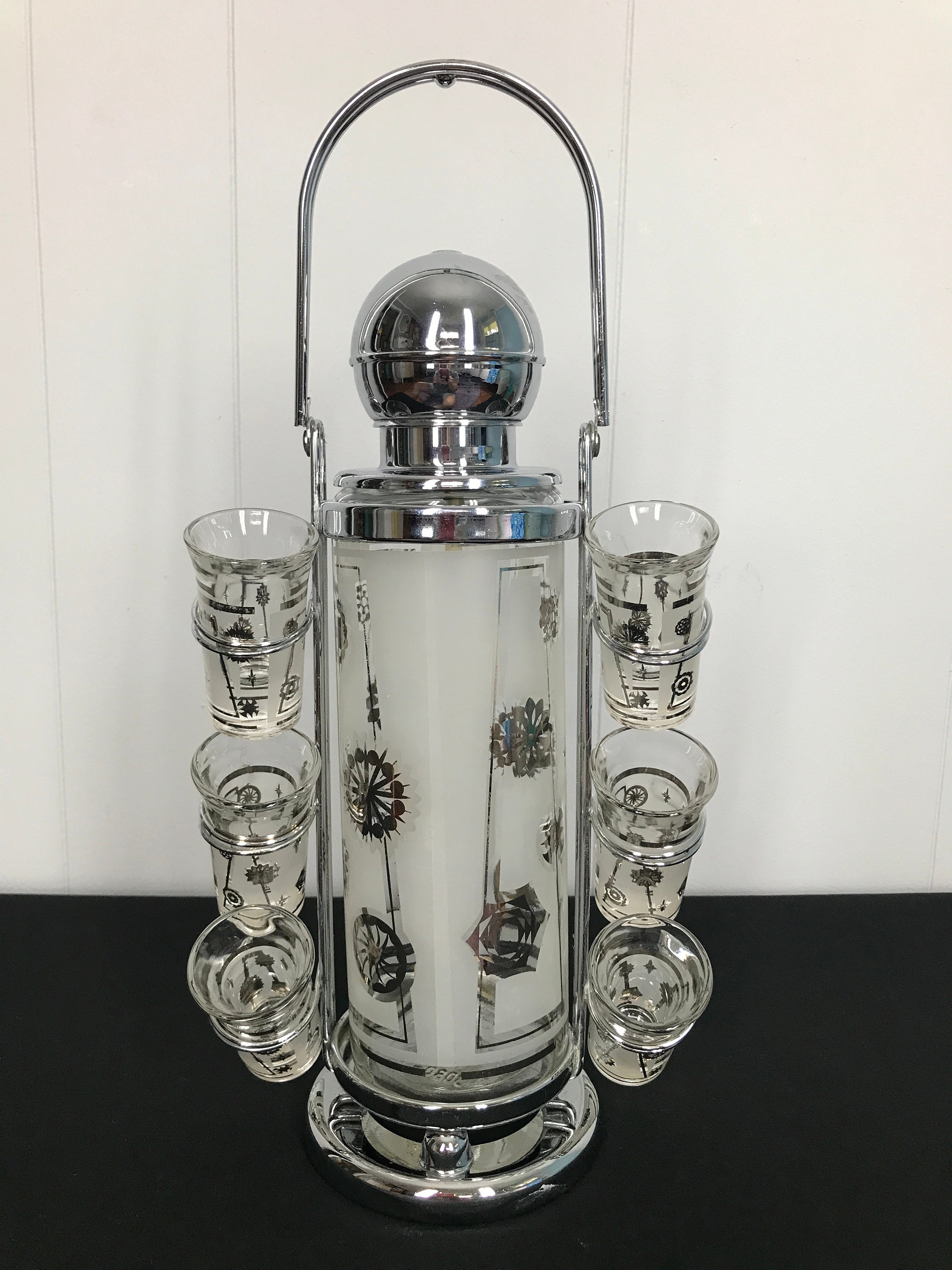 MCM Mid-century Modern Alcohol Liquor Dispenser With Caddy 6 Shot ...