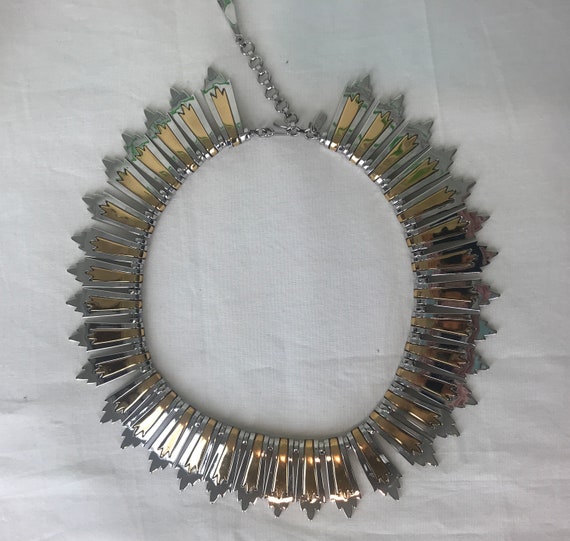 Vintage Monet Egyptian Revival Art Deco Necklace Chok… Gem