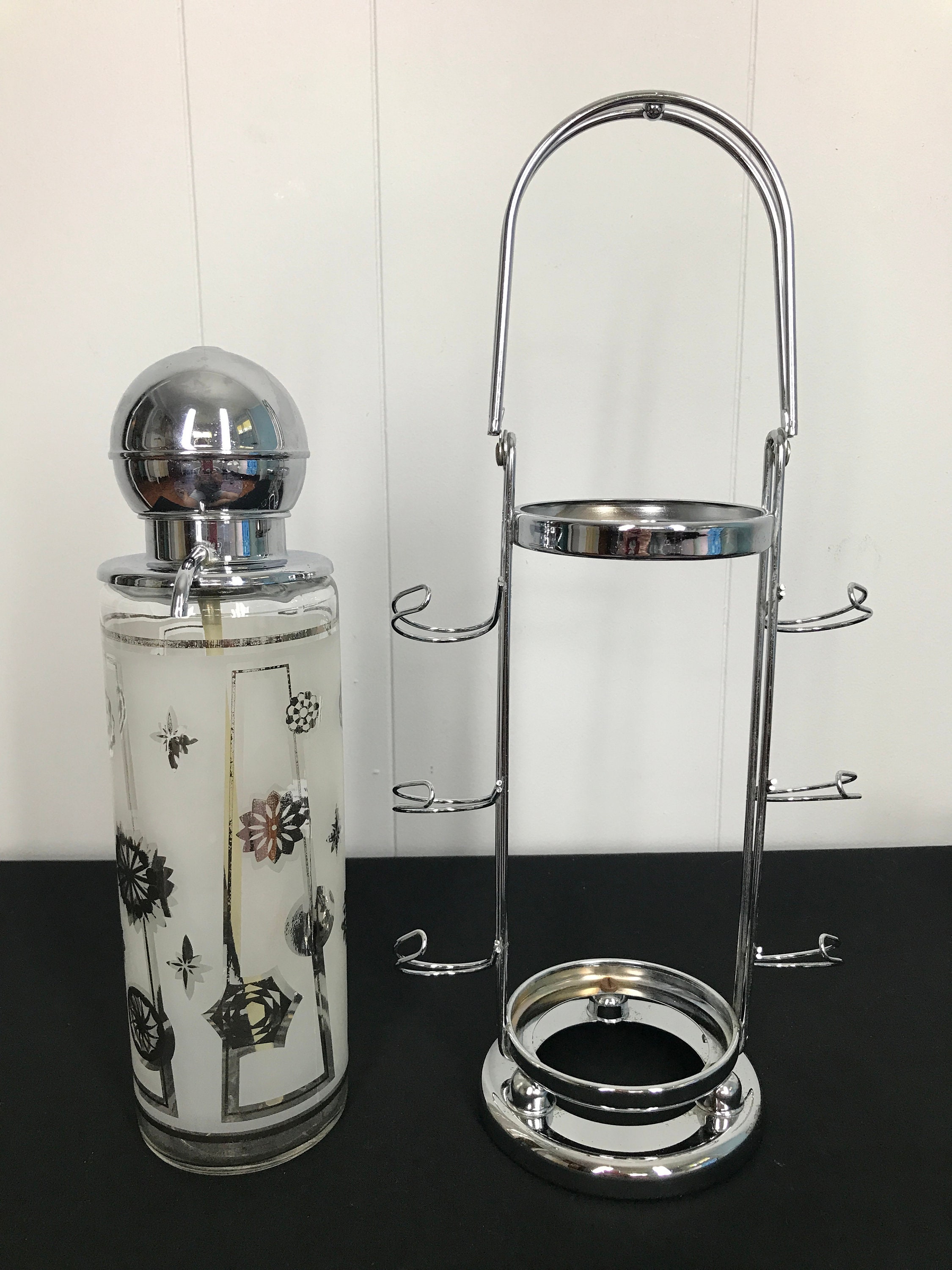 MCM Mid-century Modern Alcohol Liquor Dispenser With Caddy 6 Shot ...