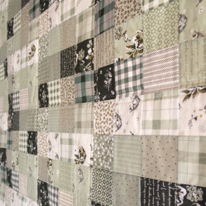 Sage Green Patchwork Baby Quilt | Handmade Cotton Heirloom - Etsy