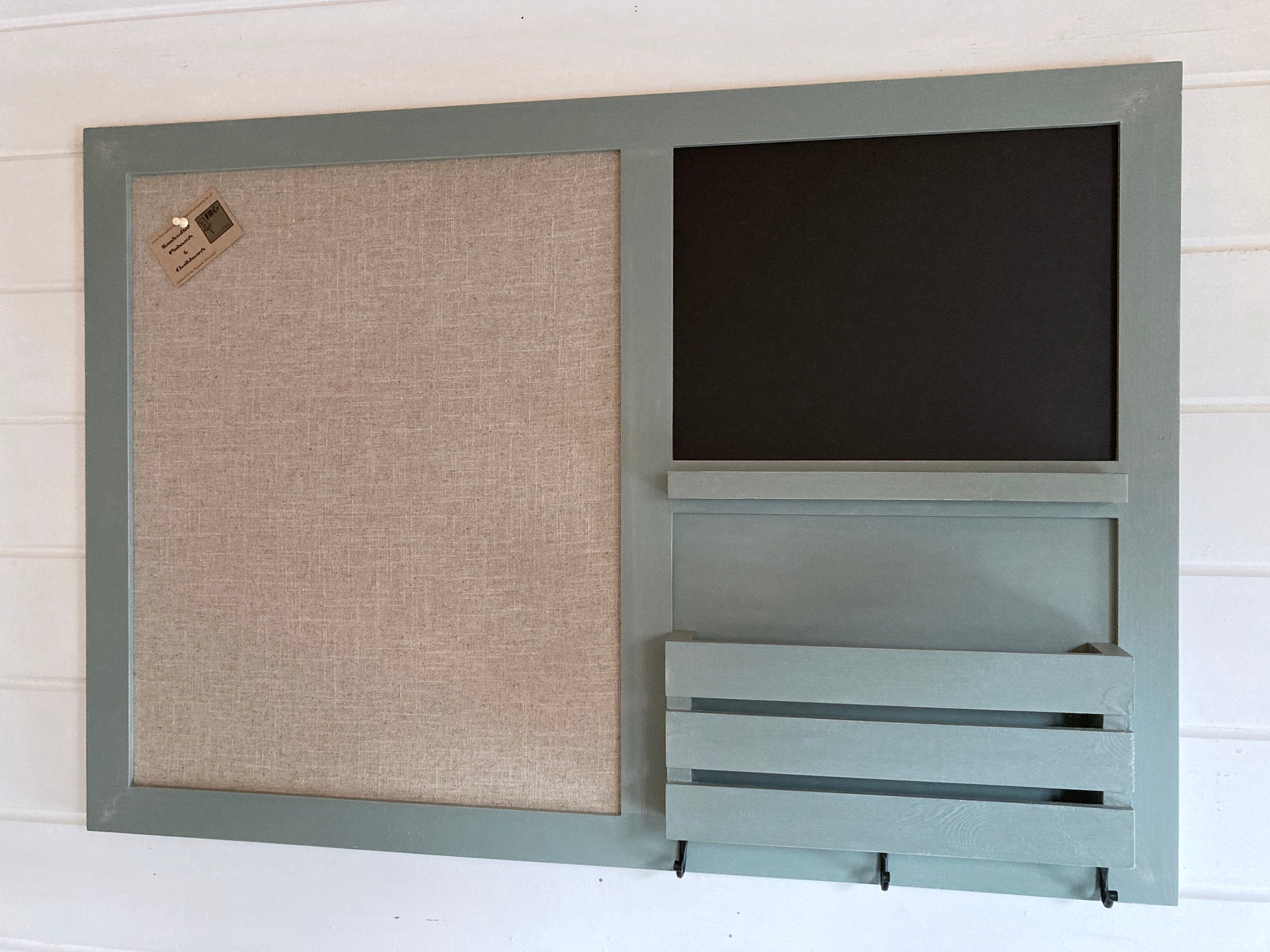 Extra Large Noticeboard Blue Pinboard Chalkboard Hooks Letter - Etsy UK