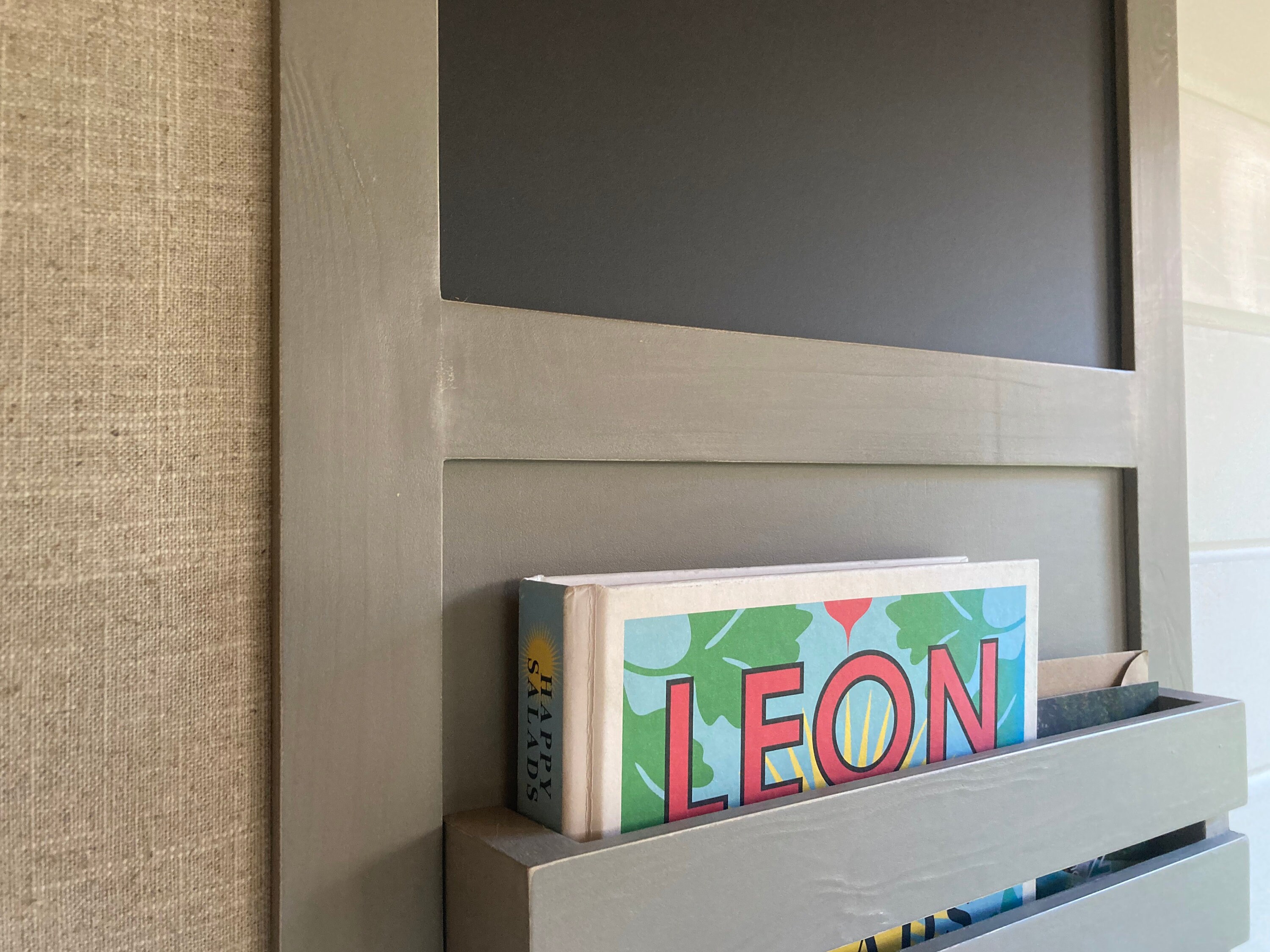 Extra Large Noticeboard Grey Pinboard Chalkboard Hooks Letter - Etsy UK