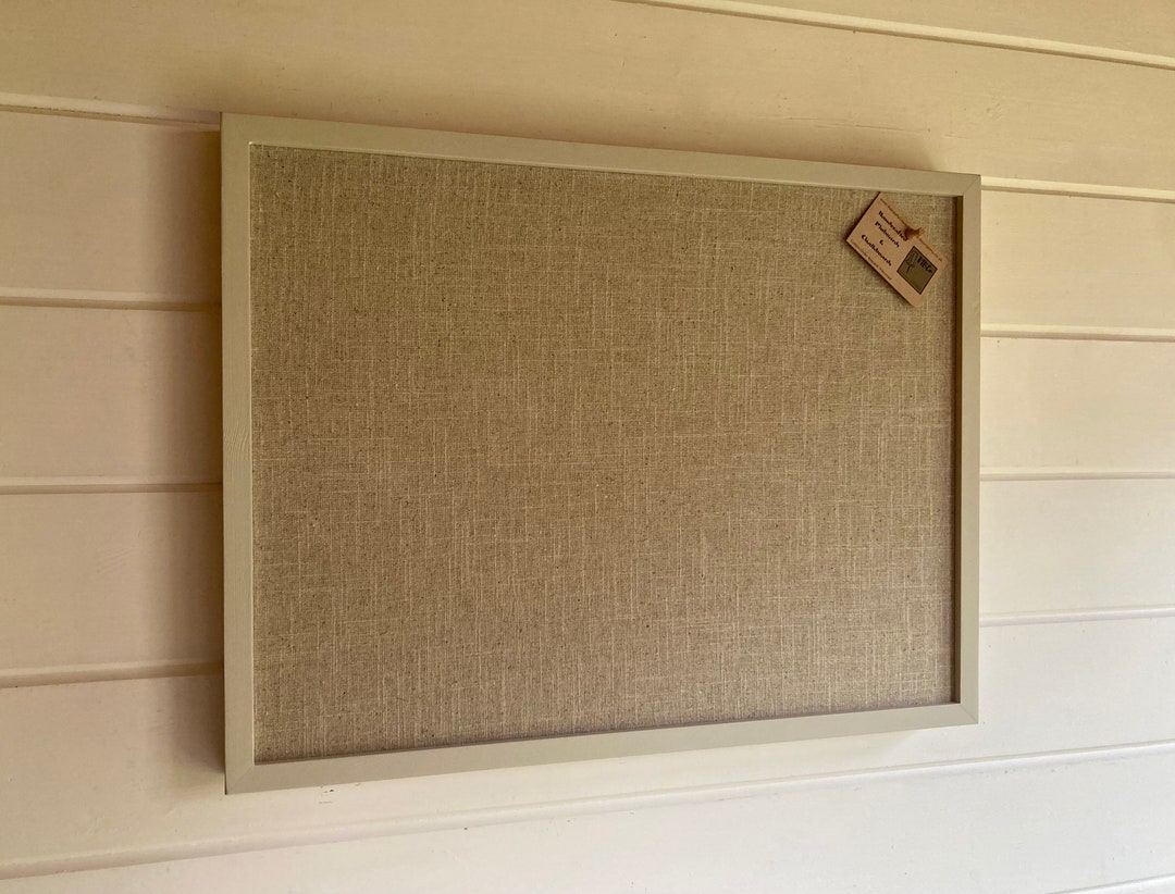 Pinboard Retro Handmade Noticeboard Framed Fabric Pinboard Contemporary ...