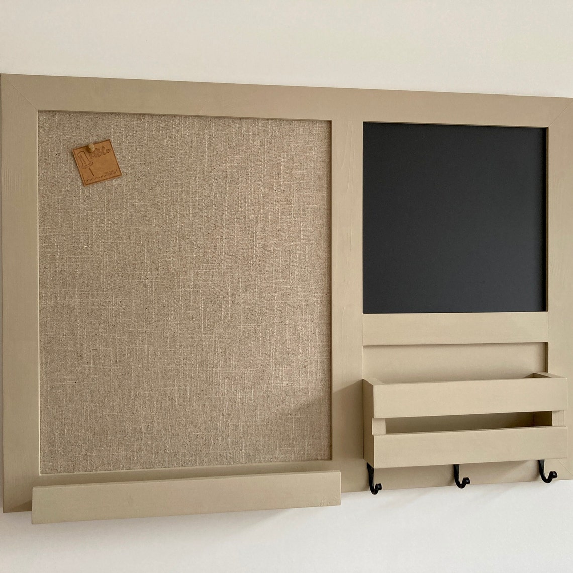 Large Pin Board Blackboard Hooks Letter Holder Shelf | Eco-friendly and ...