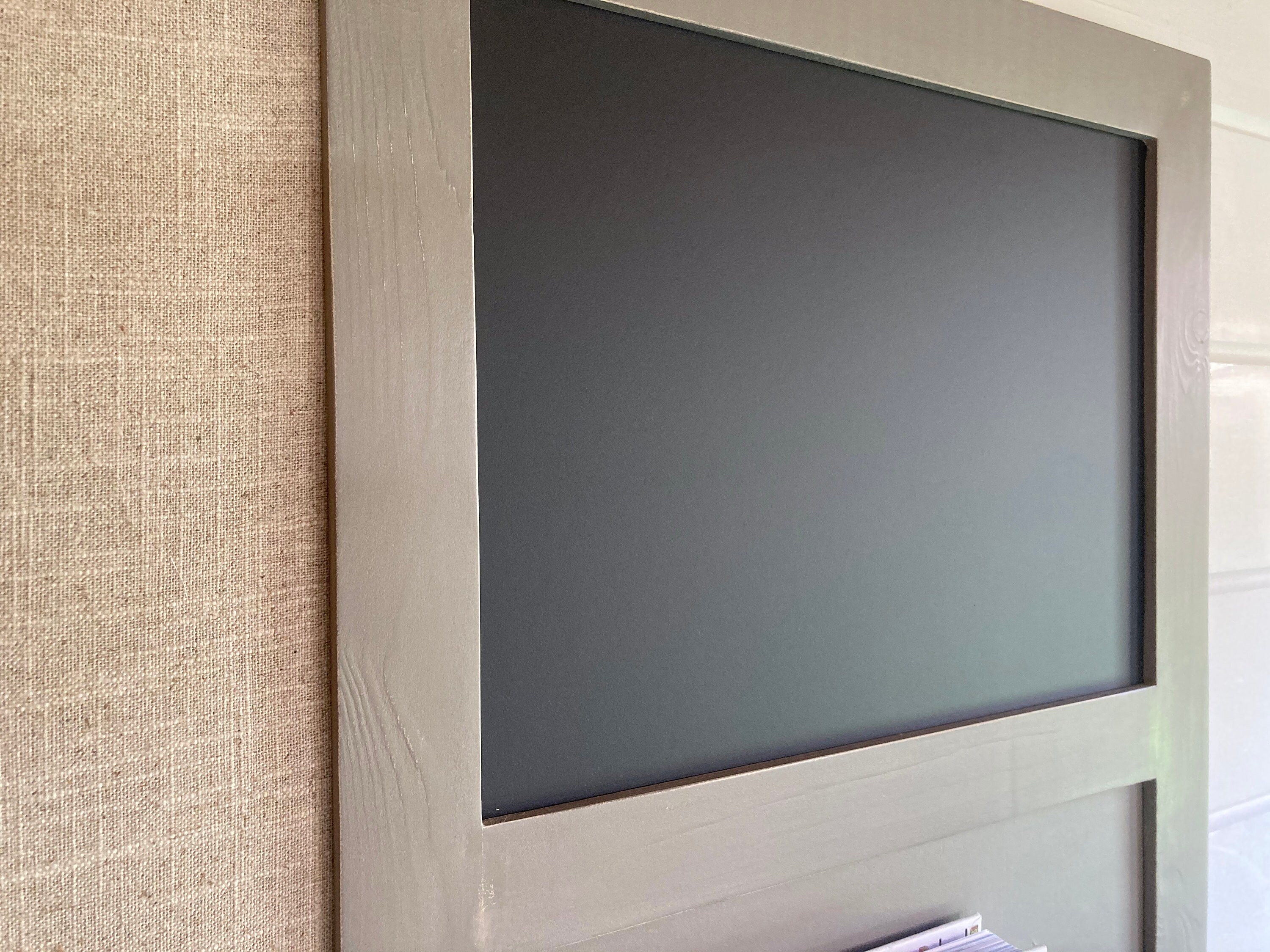 Extra Large Noticeboard Grey Pinboard Chalkboard Hooks Letter - Etsy UK