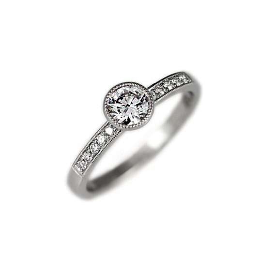 Dainty Engagement Simple Bezel Ring Colorless Engagement - Etsy