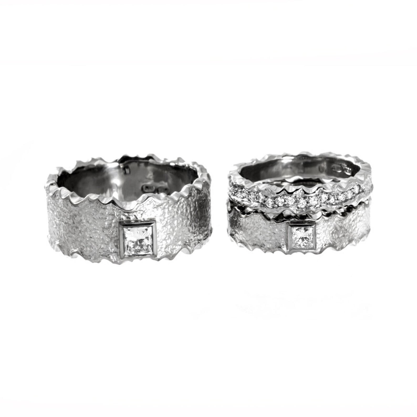 Matching Wedding Bands Matching Wedding Ring Set Wedding - Etsy