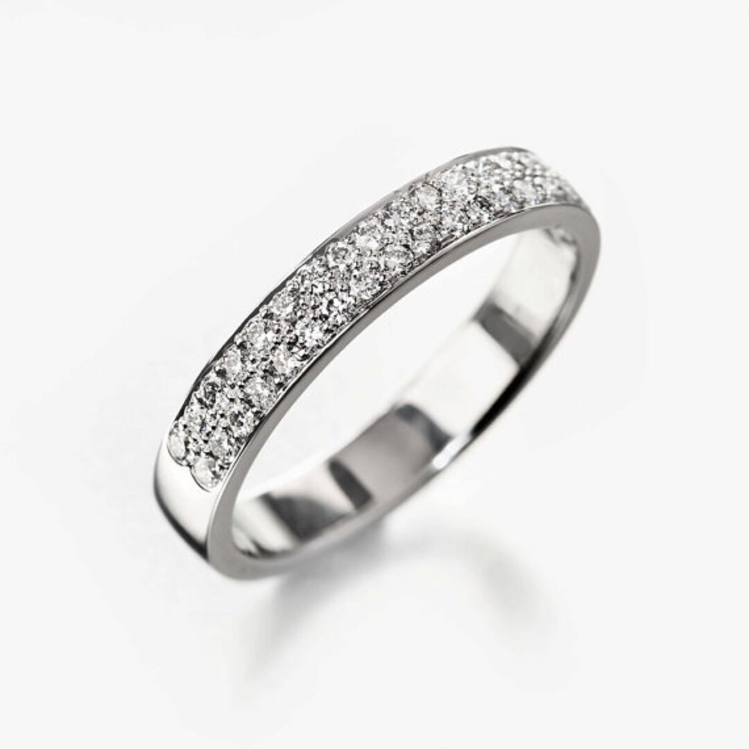 Pave Wedding Ring Micro Pave Band Small Micro Pave Her Pave - Etsy