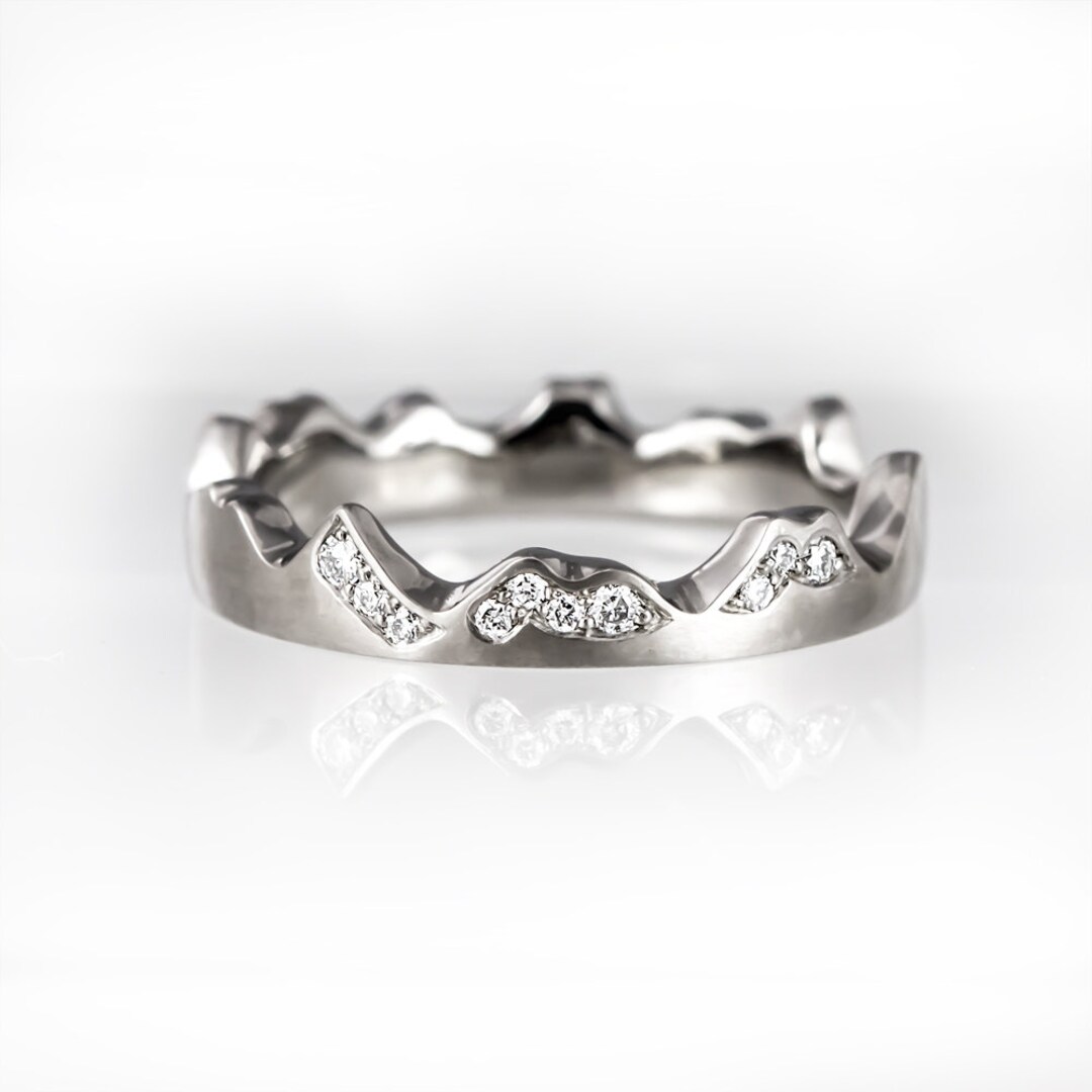 Mountains Ring, Mountain Wedding Band, Unique Engagement Ring ...