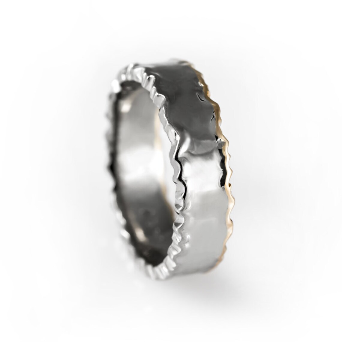 Two Tone Ring Two Tone Gold Ring Two Tone Jewelry - Etsy