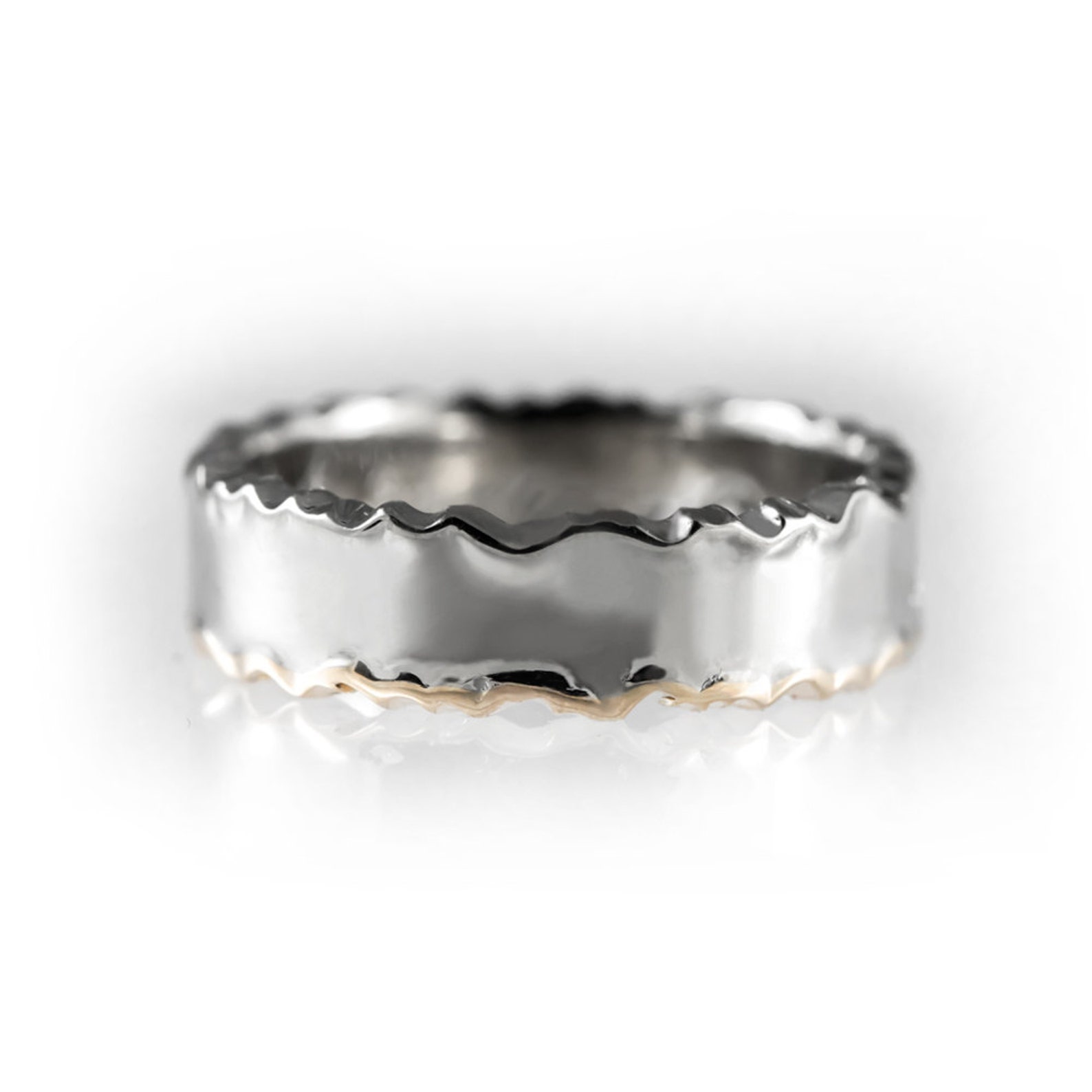 Two Tone Ring Two Tone Gold Ring Two Tone Jewelry - Etsy