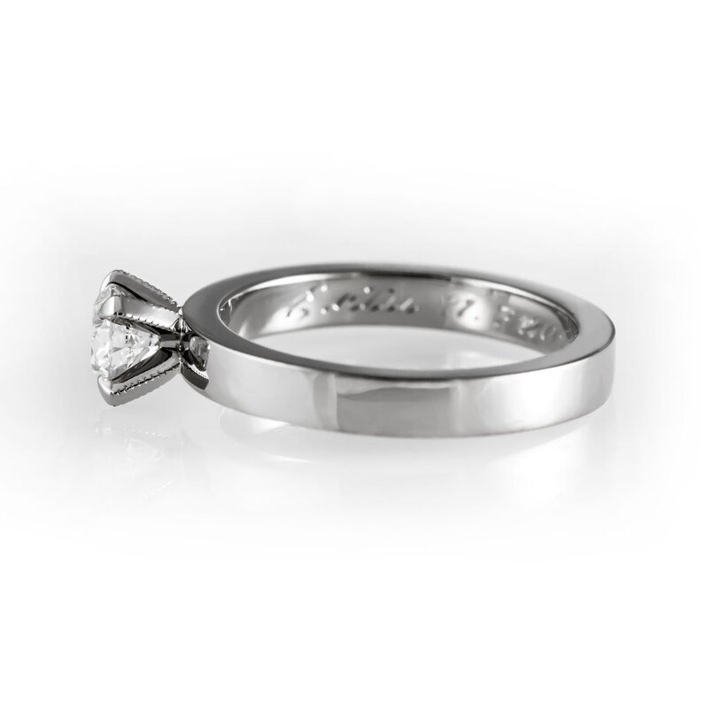 Modern Diamond Engagement Ring Simple Diamond Wedding Ring - Etsy