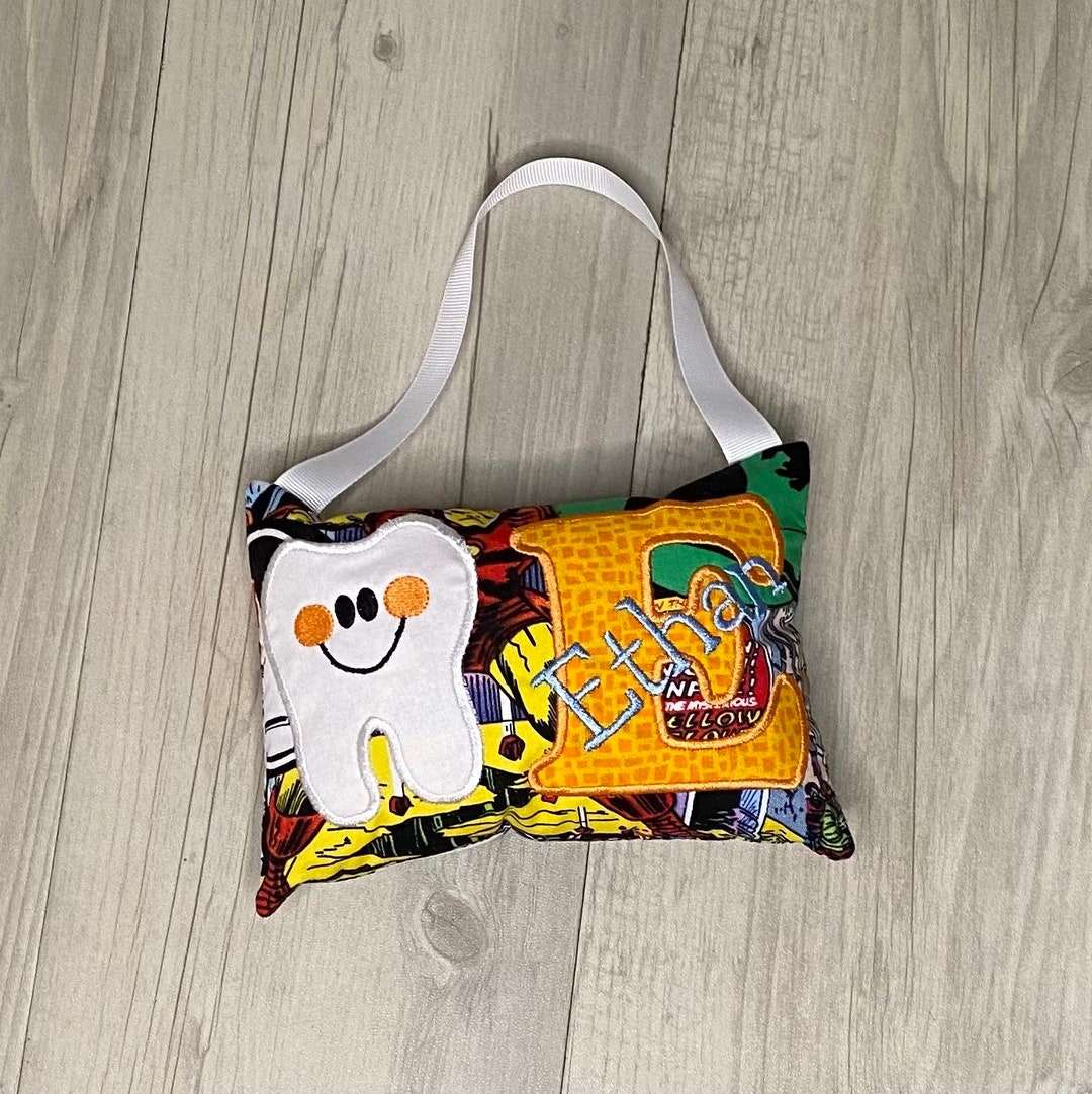 Personalised Tooth Fairy Pillow Lost Tooth Pocket For Lost Tooth ...