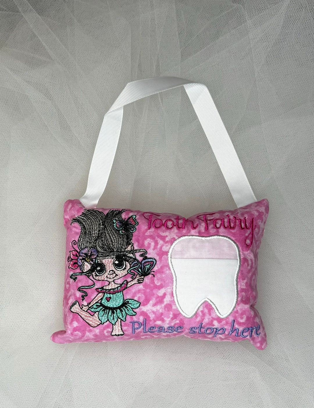 Troll Tooth Fairy Pillow Baby Teeth Money Pocket Girl Birthday Gift ...