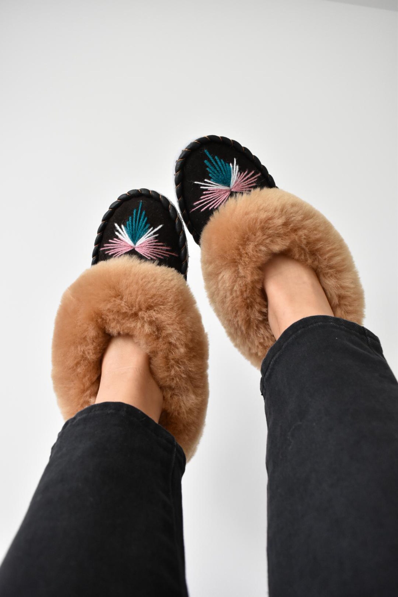 Women's Sheepskin Moccasin Slippers - Joy - Etsy