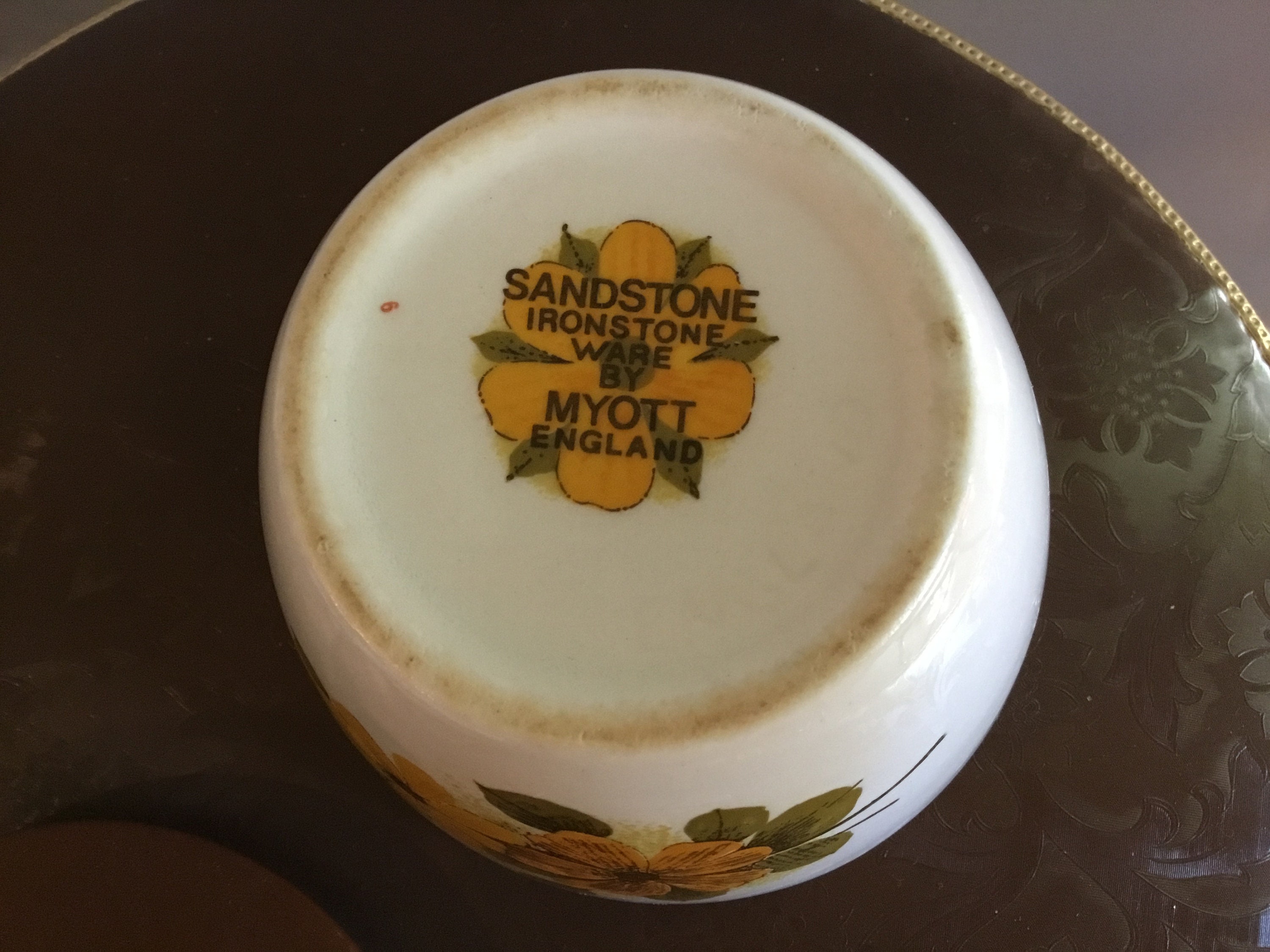 Myott England Sandstone Ironware Lidded Container Yellow Brown - Etsy