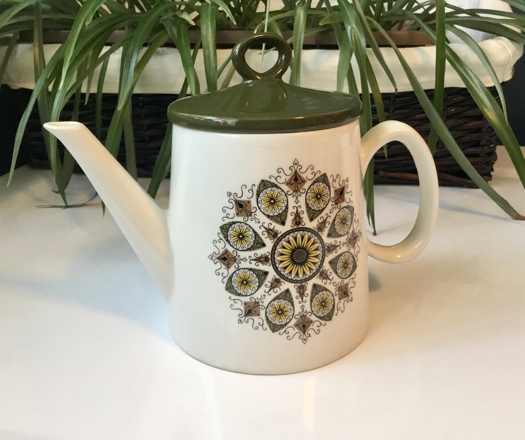 Swinnertons Paisley Green Pattern Teapot England - Etsy